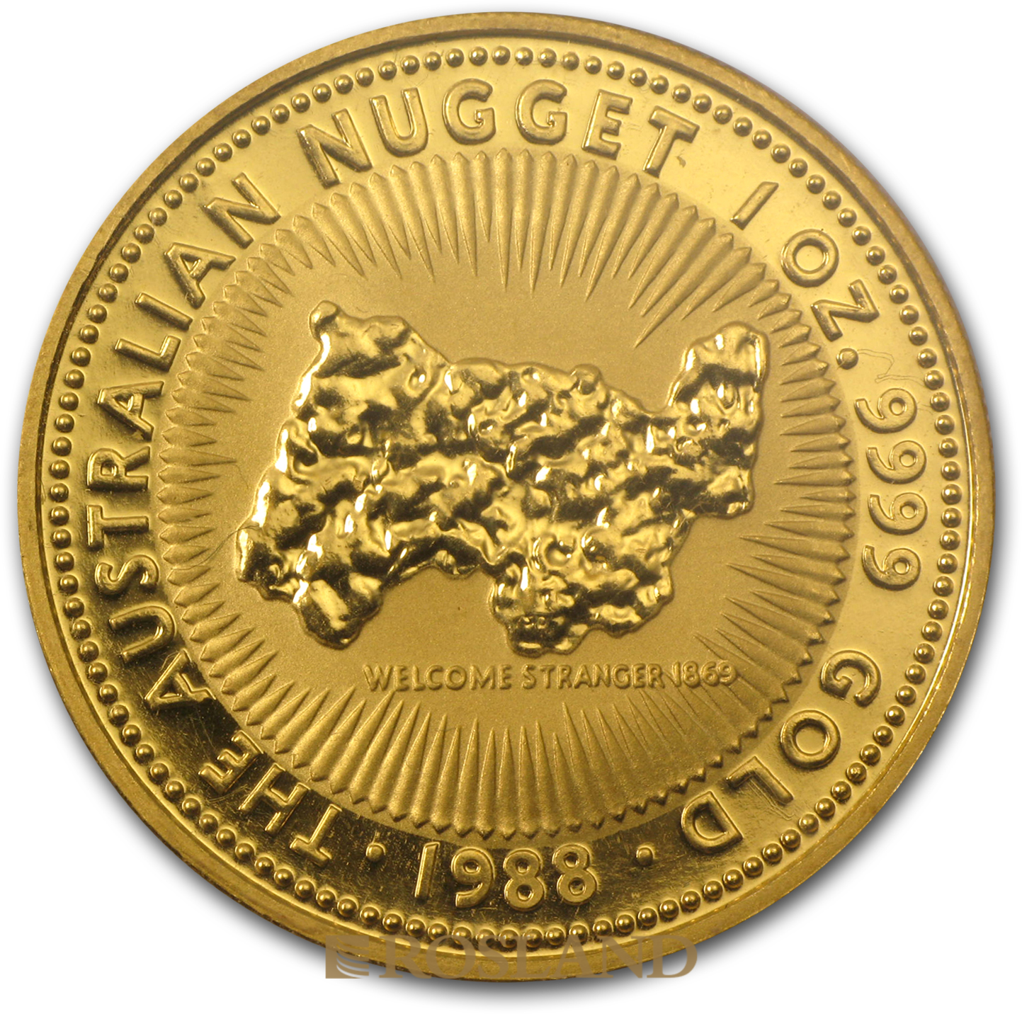 1 Unze Goldnugget Australien 1988 "Welcome Stranger"