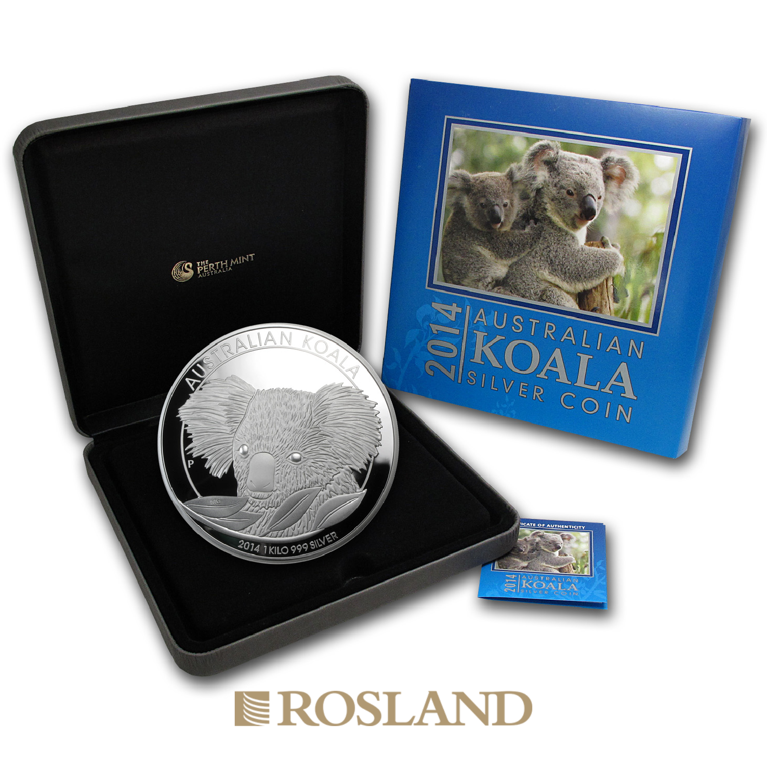 1 Kilogramm Silbermünze Koala 2014 PP (Box, Zertifikat)